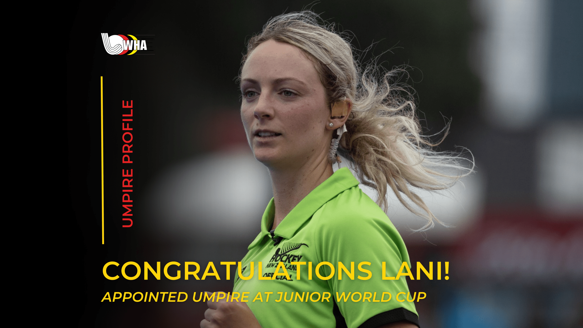 Congratulations Lani - Appointed to the Junior World Cup - Waikato Hockey