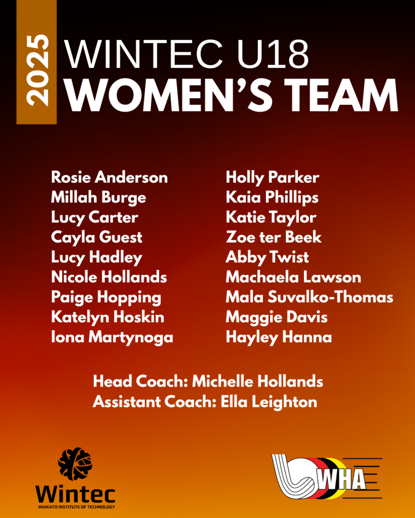 2025 Wintec Waikato Team Announcement - U18 Women - Waikato Hockey